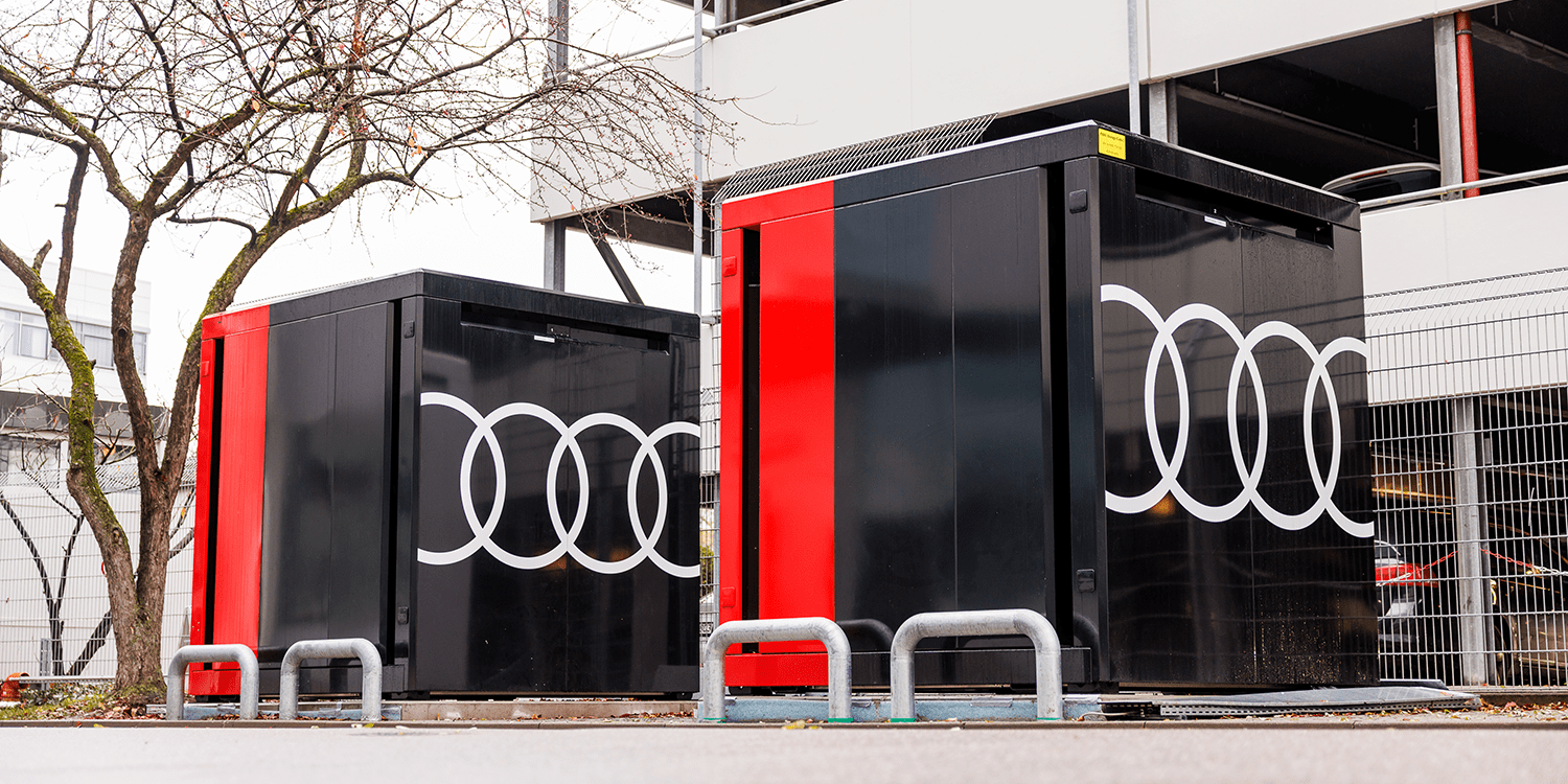 Audi is building battery-suported charging points in Neckarsulm ...